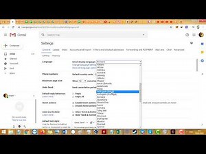 Как в Gmail изменить язык интерфейса с английского на русский