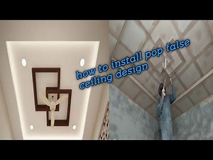 how to install pop false ceiling design ll pop design