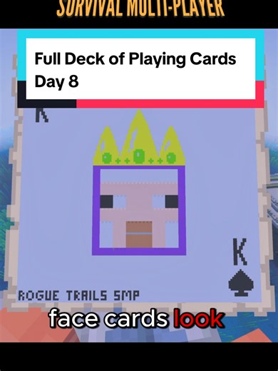 How to build playing cards inside Minecraft Day 8. #minecraft #minecraftbuilding #minecraftpixelart #roguetrailssmp #tiktoklive