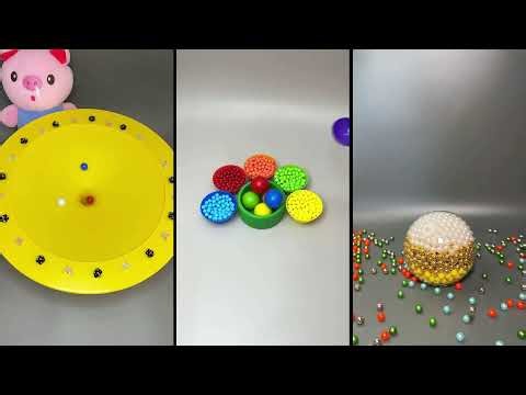 Satisfying Beautiful Beads, Colorful Balls, Haba Slope, Xylophone, Falling Beads Reverse Video ◀️