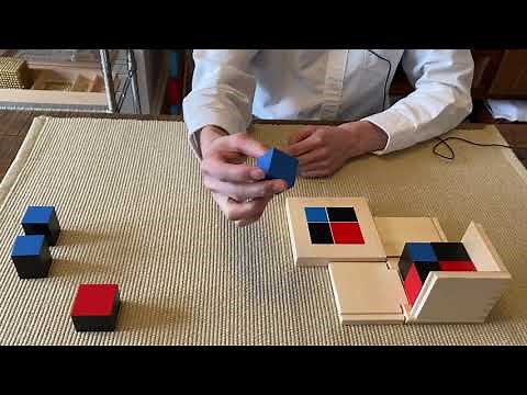 Montessori Sensorial Lesson- Binomial Cube