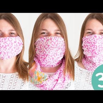 Face mask scarf diy WITHOUT sewing 😷