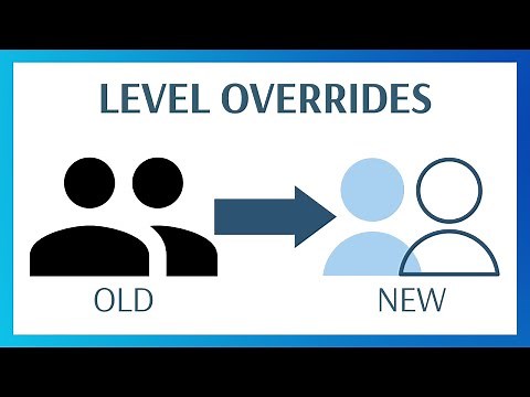 How to use Level Overrides (FDOT Connect Edition)