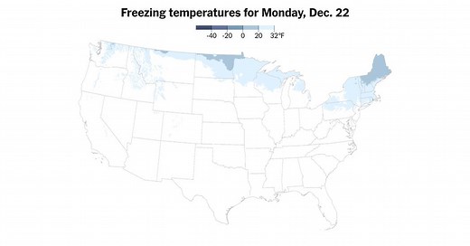 Tracking Freezing Temperatures in the U.S.