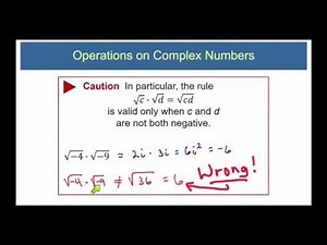 College Algebra 1.3 Complex Numbers Part 1