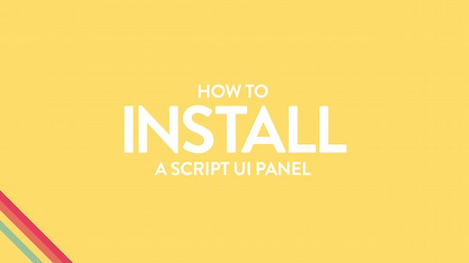 How to Install a Script UI Panel in After Effects