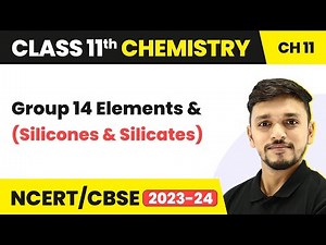 Class 11 Chemistry Ch 11|Group 14 Elements(Silicones and Silicates)-The p-block Elements