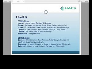 Esprit addressable Fire alarm panel general online training video
