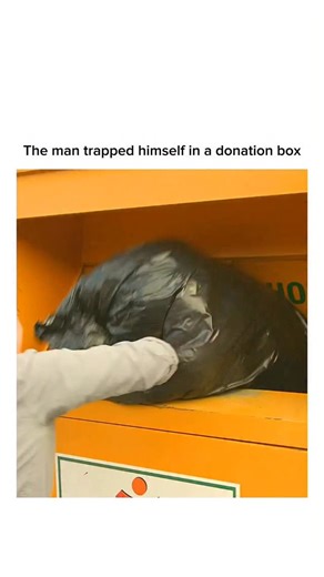 Filmclips on Instagram: "📦 Stuck in a Donation Box: A Day of Bad Luck Talk about a bad day! This man accidentally gets himself trapped inside a donation box while trying to retrieve his keys. What follows is a long, stressful day of trying to get someone’s attention from the inside. He tries everything from shouting for help to using a tennis racket and even a coffee mug to signal his distress. But with the busy parking lot outside, no one seems to hear him. As the hours tick by, his desperatio