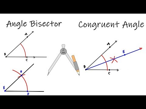 Construction of Congruent Angles and Angle Bisector - 4 easy steps.