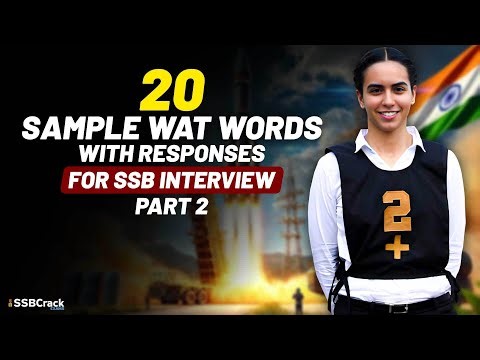 20 Sample WAT Words With Responses For SSB Interview | Part 2