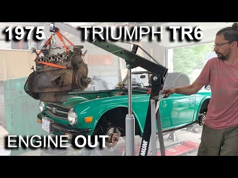 1975 Triumph TR6 - Part 6 - Pulling The Engine Out