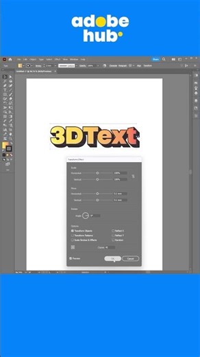 3D text, Adobe illustrator ✨