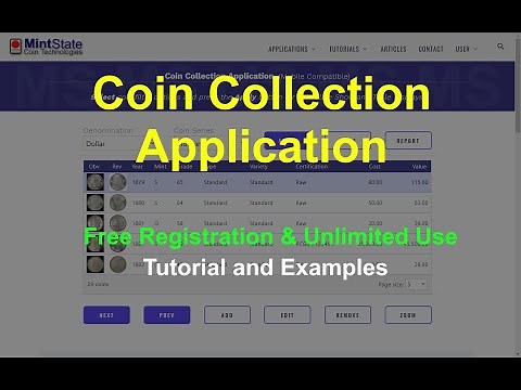 Coin Collection Application (Free Online) - MintState Tutorial