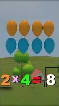 🎈 Learn Multiplication with Balloons! 🎈 | Fun Math Tricks for Kids #Shorts | Basic Math | 1st Grade