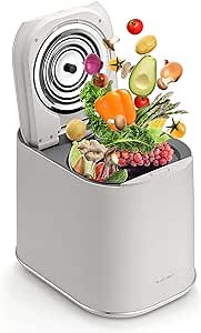 THINKWARE BLUEVENT MUMU Smart AI Electric Food Composter, 4L Capacity, Odorless, Quiet 20 dB, Green Mode, on Kitchen Countertop, Only Takes 4-8 Hours to Turn Food Waste into Compost (Composter)