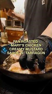 What I cooked as a personal chef! Pan roasted chicken.Creamy mustard sauce with tarragon!