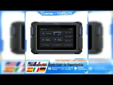 VDIAGTOOL VD70 Lite OBD2 Automotive Scanner Bi-Directional Car Diagnostic Tool Key Programmer with 3