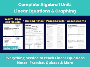 Fully Editable Linear Equations and Graphing Unit | Guided Notes, Worksheets, Warm-ups & Exit Tickets, Assessments   Answer Keys - Etsy UK