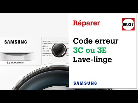 My Samsung washing machine is displaying error code 3C or 3E