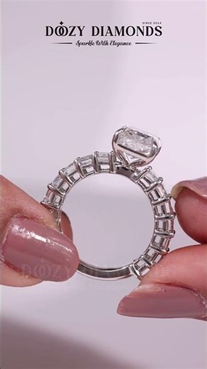 Radiant Pavé Diamond Engagement Ring | Sparkling Elegance & Timeless Glamour 💎✨