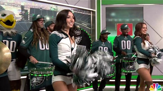 Swoop, Eagles Drumline, cheerleaders hyped for Wild Card matchup