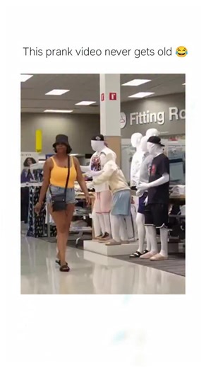 empty | The post features a viral mannequin prank video from around 2015, where actors in a clothing store animate dummies to throw objects at... | Instagram
