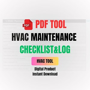 HVAC Maintenance Checklist: Fillable PDF Form, Seasonal Service Log - Etsy UK