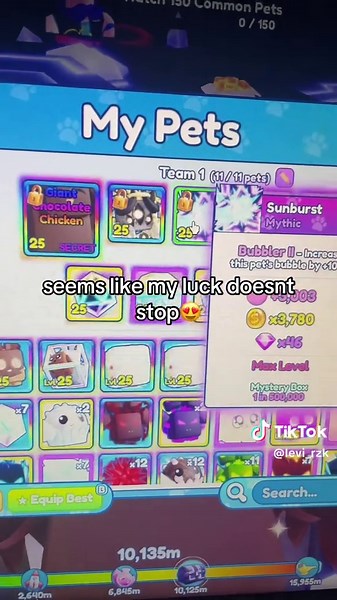 Insane luck😍 #bgsi #bubblegumsimulator #roblox #fyp | roblox