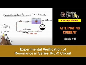 Class 12 Physics | AC | #38 Experimental Verification of Resonance in Series RLC Circuit |JEE & NEET