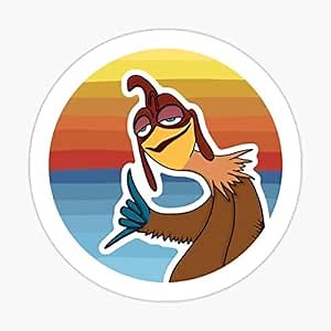 Sunset Chicken Retro Shaka Hang Loose Decal Sticker 5 inch - for Car, Laptop, Motorcycle or Any Smooth Surface