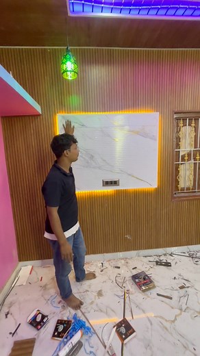 2.4K reactions · 34 shares | Simple Tv unit Pvc pvc wall panel #pvcwallpanel #pvcfalseceiling #PVCWallPanels #tvunitdesign | Sujo N | Facebook