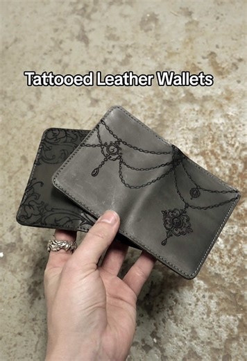 Tattooed Leather Wallets: Unique Cowhide Creations