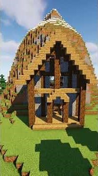 Easy Mountain House Tutorial | Cliffside Survival Base #minecraft #minecraftbuild #mounthouse
