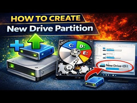 How to Create New drive On windows 11 & Windows 10 // hard disk ka partition kaise kare or kyu