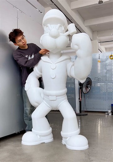 Life-Size 3D Printed Popeye Figure: Specifications and More