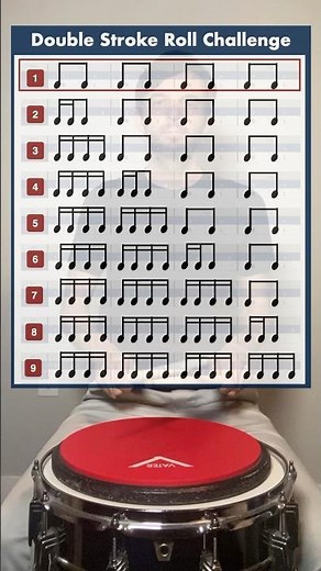 Double Stroke Roll Challenge #drums