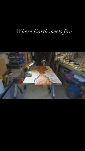 My Beautiful piece of solid oak, transforming into a piece of art, deeply calming, as if earth and fire have settled into perfect harmony. The blend of copper and gold resin against the grounded oak creates a peaceful balance Thanks to my talented brother David Alexander/ Alexander Woodcraft | EverCalm