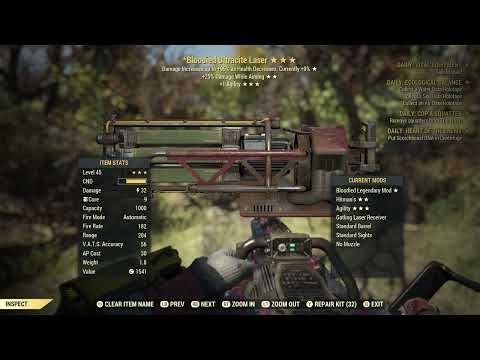 Fallout 76 Faster Fire Rate FFR Vs Damage Whilst Aiming DWA