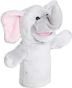 Stuffed Toys Elephant Hand Puppets for Kids with Movable Mouth … (11" Elephant Hand Puppet)