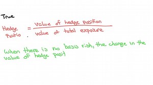 SOLVED: "If there is no basis risk, the minimum variance hedge ratio is always 1.0 . " Is this statement true? Explain your answer. | Numerade