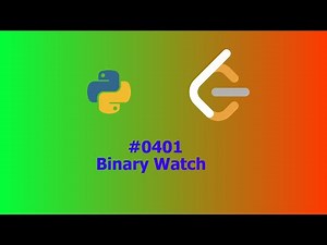 No Sound Leetcode 401: Binary Watch