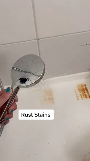 509K views · 2.7K reactions | I used to use Bar Keepers Friend a lot in my business: I’ve since switched to gumption, but I do still find BKF to be most powerful on rust stains like these that were left behind by a metal shower caddy ✔️ #RUSTstainREMOVER #barkeepersfriend #cleaninghacks | Kacie Stephens | Facebook