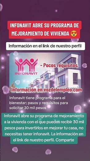 Infonavit abre su programa de mejoramiento a la vivienda, como solicitarlo