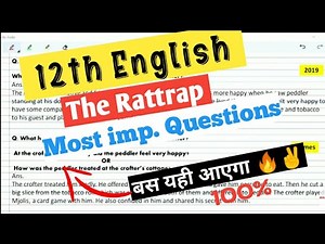 The rattrap Most important Questions | class 12 English | term 2