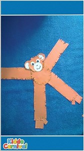 How to Make a Paper Monkey 🐒 | Craft for Kids ‪@kiddocarnival-2205‬