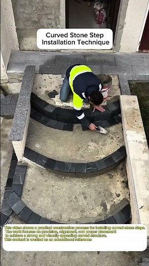 Curved Stone Step Installation Technique