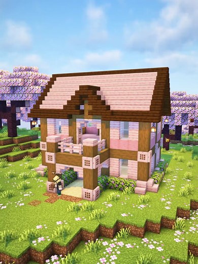 Cherry House Minecraft Tutorial: Build Your Dream Home
