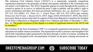 72K views · 5.7K reactions | BREAKING: ACLU Letter to federal court SIDES with our journalism in the Biden Diary case following the FBI raid of myself, reporters Eric Cochran and Spencer Meads’ home. ACLU cites “undisputed” facts. “Amici urge this Court to affirm that the First Amendment protects a reporter’s rights.” | Okeefe Media Group | Facebook