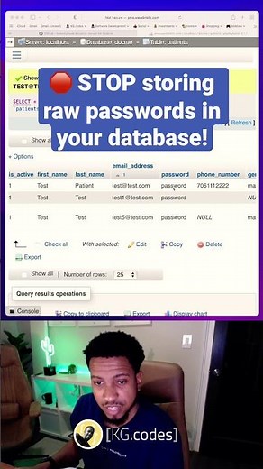 🛑 STOP storing raw passwords in your database! Here’s what to do instead.